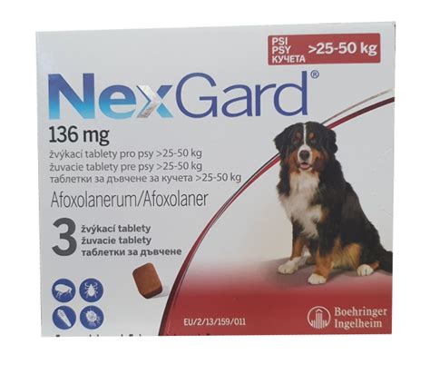 NexGard / Нексгард дъвчаща таблетка за кучета от 25 до 50 кг - 1 ...
