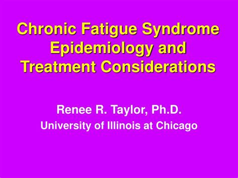 Ppt Chronic Fatigue Syndrome Epidemiology And Treatment