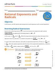 Mastering Rational Exponents and Radicals: A Student's Guide | Course Hero