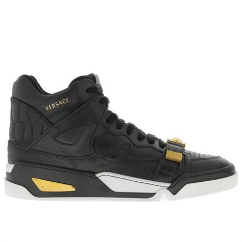 Versace Outlet Shoes Men Black Sneakers Versace Dsu6995 Dnascg