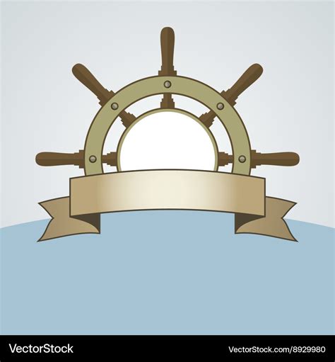 Ship Helm Background Royalty Free Vector Image
