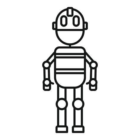 Alien Robot Icon Outline Style 14447264 Vector Art At Vecteezy