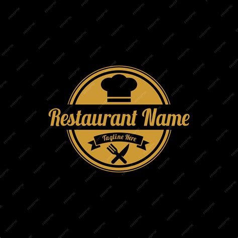 Modèle De Logo De Restaurant Classique Vecteur Premium