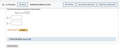 Solved Find The First Partial Derivatives Of The Function Chegg