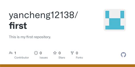 Github Yancheng12138first This Is My First Repository