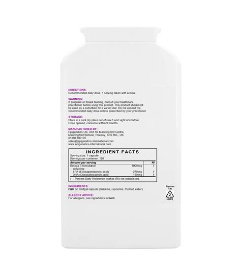 Super Omega 3 pack of 120 capsules * - Epigenetics
