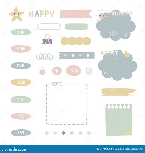 Set Of Cute Hand Drawn Doodle Text Box With Icon Speech Bubble Balloon Stock Vector