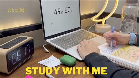 Real Time Study With Me 3hrs 50 10 No Music Youtube