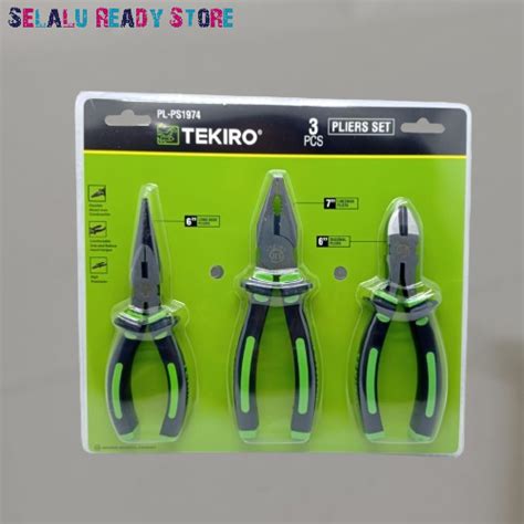 Tekiro Paket Tang Kombinasi Potong Lancip Set Tekiro Tang Set 3 Pcs Cod