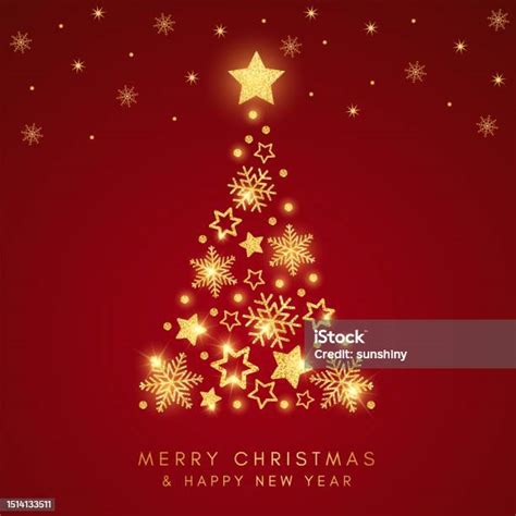 Kartu Ucapan Selamat Natal Dan Tahun Baru Dengan Pohon Natal Yang