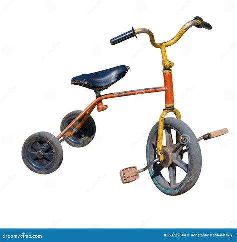 Gammal Cykel För Tappningtrehjulingbarn Arkivfoto Bild av plats mark