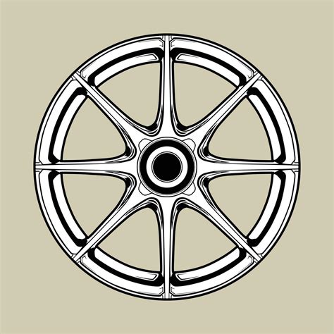 Black And White View Rim Vector Illustration For Conceptual Design