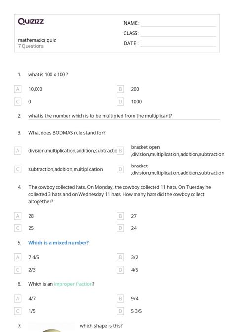 50 Mixed Addition And Subtraction Worksheets For 3rd Class On Quizizz
