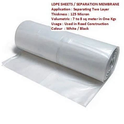 Plastic Sheet Separation Membrane 125 Micron At Rs 89kg Concrete