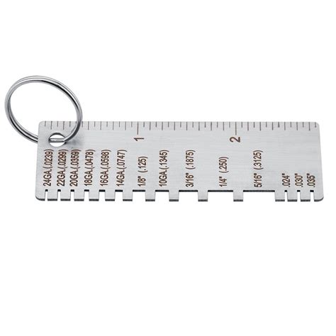 Stainless Steel Wire Metal Sheet Thickness Gauge Welding Gage Plated