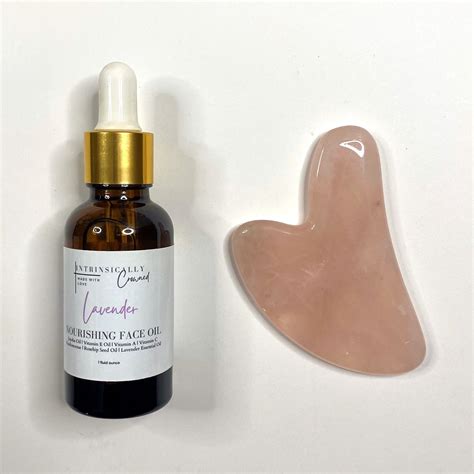 Rose Quartz Gua Sha Facial Tool Skin Natural Face Oil For Sensitive Dry