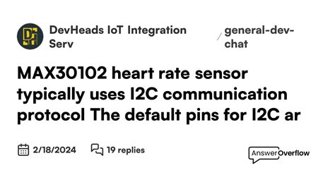 Max30102 Heart Rate Sensor Typically Uses I2c Communication Protocol