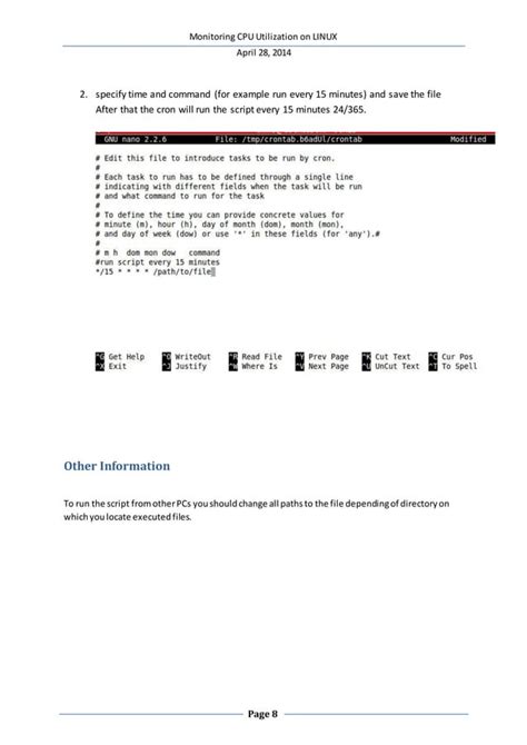 Monitoring Cpu Utilization On Linux Shell Script Project Docx