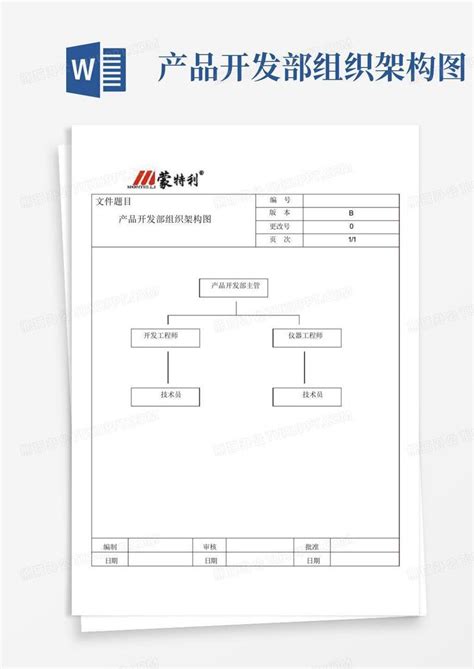 产品开发部组织架构图word模板下载编号qowjenkb熊猫办公