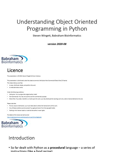 Understanding Object Oriented Programming In Python Slides Pdf