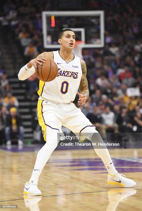 Kyle Kuzma Of The Los Angeles Lakers Dribbles The Ball Against The