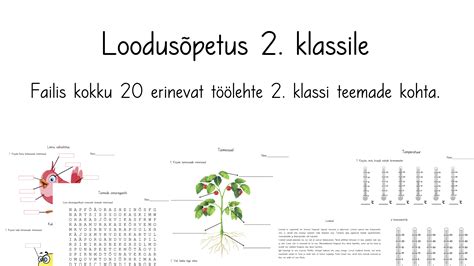 2 Klassi Loodusõpetuse Fail Leiud õpetajale