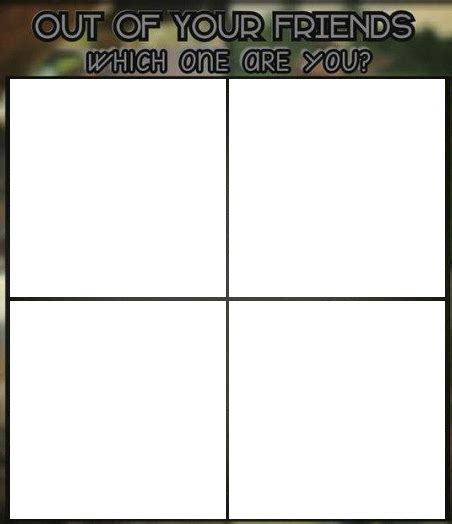 Out Of All Your Friends Which Are You Blank Template Imgflip