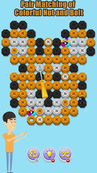 🌈 Nut N Bolt Color Sorting Game 🎥 Matching The Pair 🔩 Youtube