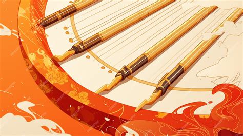 Premium Vector Strings Of The Gayageum Instrument