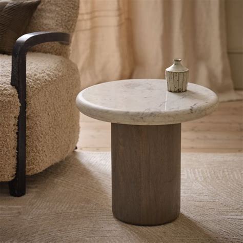 Column Marble Side Table Atkin And Thyme Atkin And Thyme