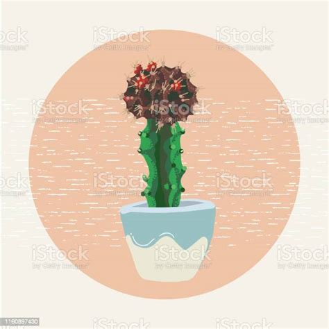 벡터 일러스트 스케치 요소 디자인 플랫 만화 스타일로 손으로 그린 선인장 개념에 대한 스톡 벡터 아트 및 기타 이미지 개념