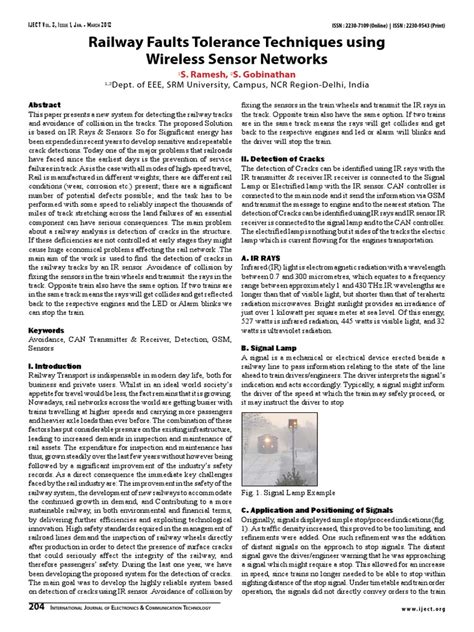 PDF Railway Faults Tolerance Techniques Using Wireless Sensor Networks DOKUMEN TIPS