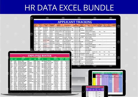 Hr Excel Spreadsheet Bundle Employee Roster Headcount Tracker Applicant Tracking And Employee