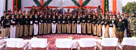 Lg Interacts With Republic Day Contingent Of Jammu Kashmir And Ladakh Ncc