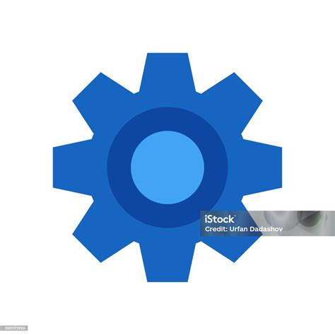 Instellingen Pictogram Vector Teken En Symbool Geïsoleerd Op Witte