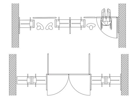 Access Entry Door And Exit Door Plan Design Details Of Office Interior Dwg File