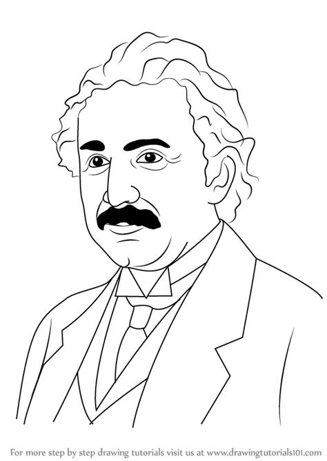 Learn How To Draw Albert Einstein Famous People Step By Step