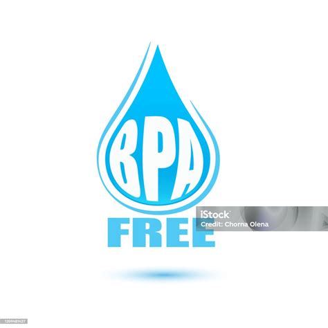 Bpa 무료 벡터 인증서 아이콘입니다 비스페놀 A와 프탈레이트 없음 독성이 없는 플라스틱 및 안전한 식품 패키지에 서명합니다 벡터 일러스트레이션 0에 대한 스톡 벡터 아트