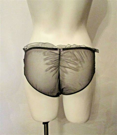 Sexy Victorias Secret Sheer Gray Mesh Floral Lace Fr Gem