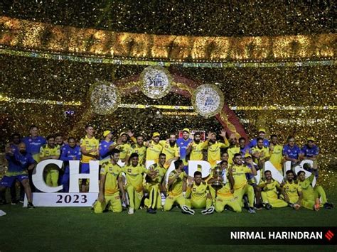 Ipl Final 2023 Ravindra Jadeja Ms Dhoni Csk Celebrate Win Over Gt In