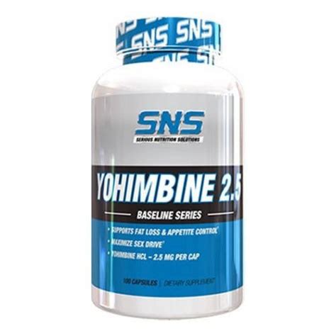 Sns Yohimbine Hcl 2 5 Mg 100 Caps Yohimbine Hydrochloride Bodyshock
