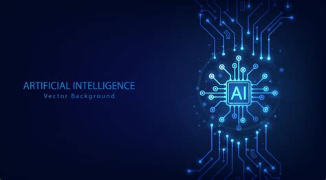 회로판에 Ai 인공지능 추상적인 배경 미래 기술 개념 인공 지능 머신러닝 및 디지털 기술 디자인 터 일러스트레이션 프리미엄 벡터