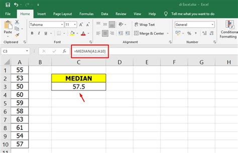 Cara Mencari Median Di Excel Dengan Rumus Cepat Gammafis Blog