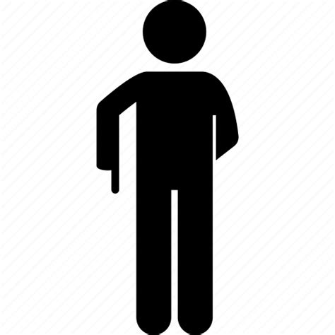 down finger man person pointing icon download on iconfinder