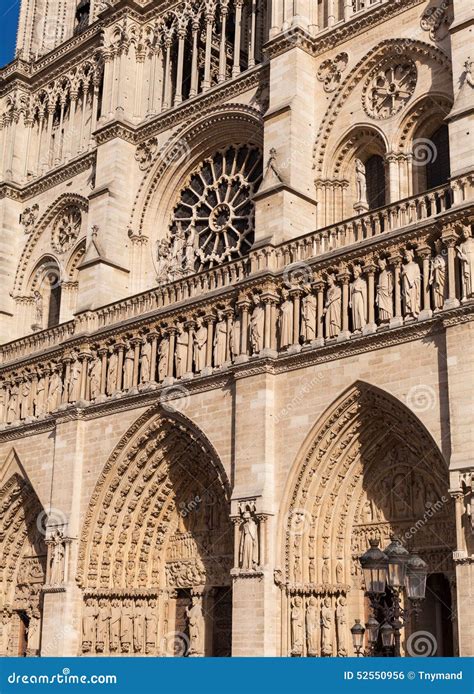 Notre Dame Famous Catholic Church Tourism Landmark In Paris France