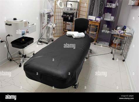 The Interior Of The Massage Room Massage Table In The Spa Skin