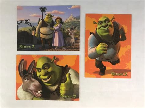 Promo Cards Shrek 2 2nd Movie 2004 Comic Images 3 Different P1 P2