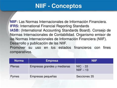 PPT Normas Internacionales de Información Financiera NIC NIIF