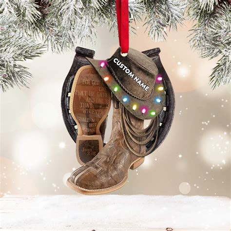 Personalized Western Christmas Ornaments