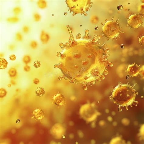 Floating Pollen Particles In A Vibrant Atmosphere Causing Allergy